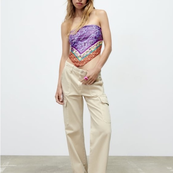 Zara | Accessories | Zara Colorful Graphic City Skyline Landscape ...